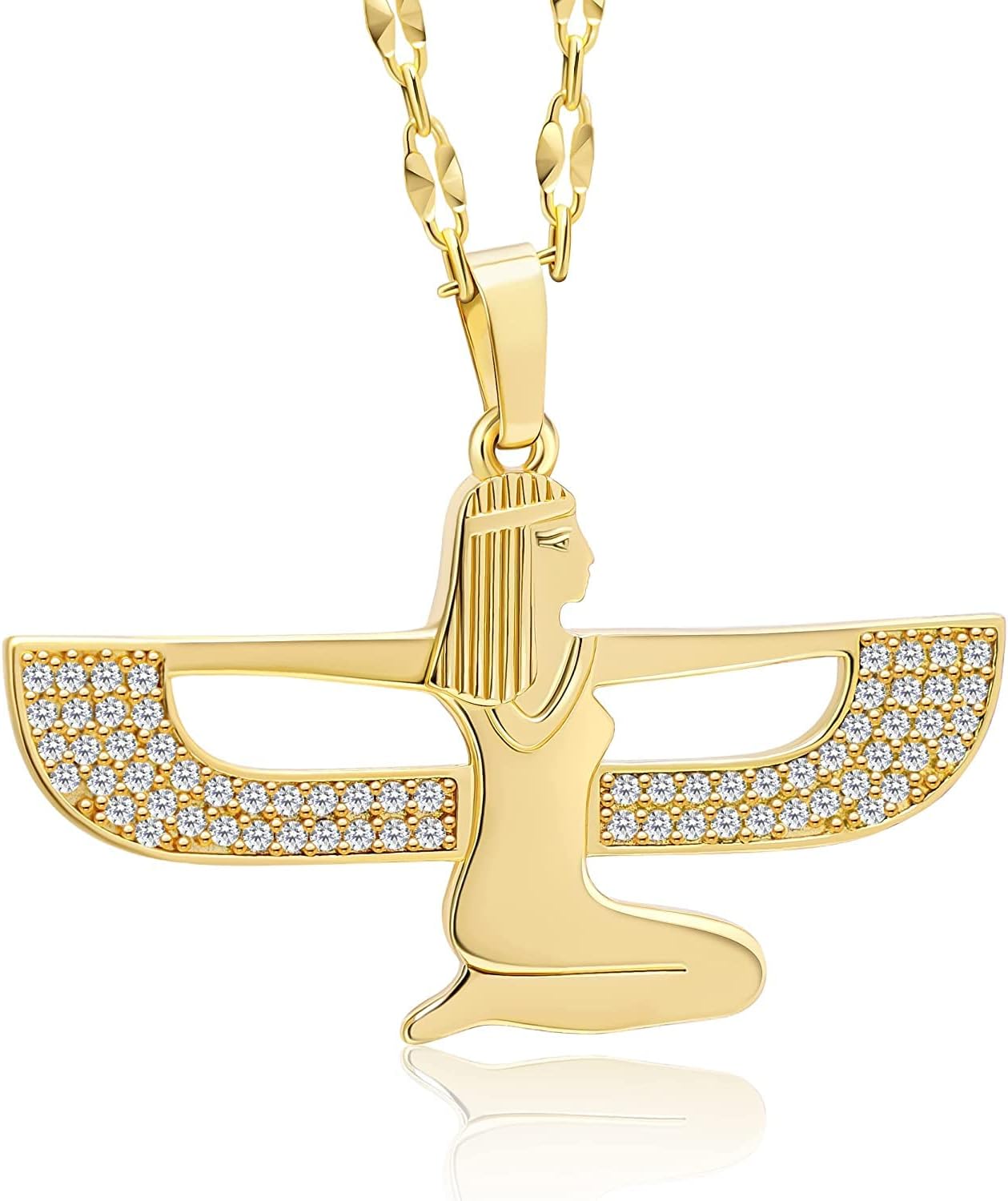 Amazon.com: Isis necklace with Natural Zircon Stone Pendant/Egyption ...