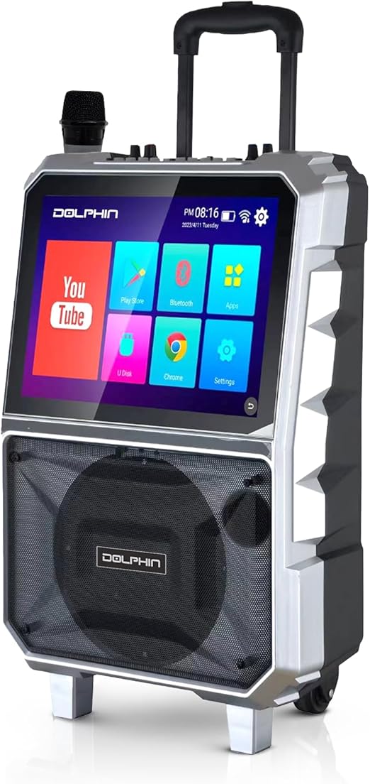 Amazon.com: Dolphin KaraokeBox 85R Portable Karaoke Machine | 14 ...