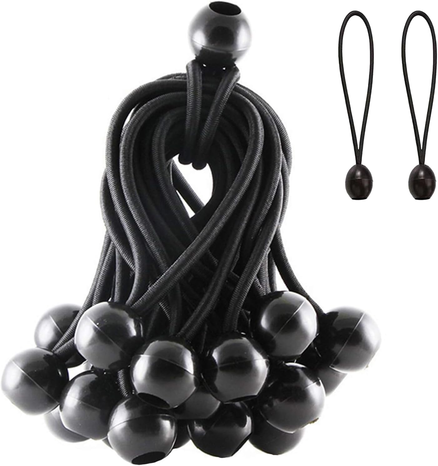 Spanngummis Mit Kugel, Gummispanner Mit Kugel Für Banner, Planenspanner Mit Kugel 20cm, 25 Stück ...