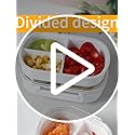 Amazon.com: Qushy Divided Lunch Box, 2 Compartments Meal Prep Lunch ...