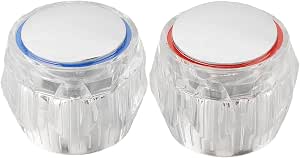 Amazon.com: Acrylic Tap Head Replacement Kit 2PCS Hot Cold Water Faucet ...