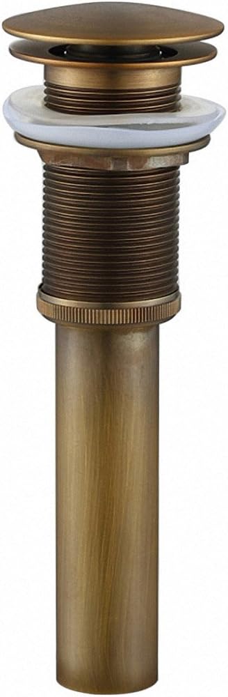 700Brass Pop-Up Drain Finger Touch Drain Without Overflow Holes, Solid ...