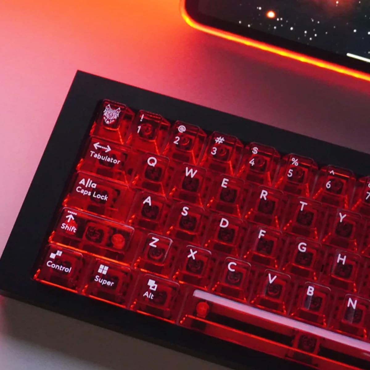 Amazon.com: 114 Keys Clear Keycaps PC Cherry Profile Transparent ...