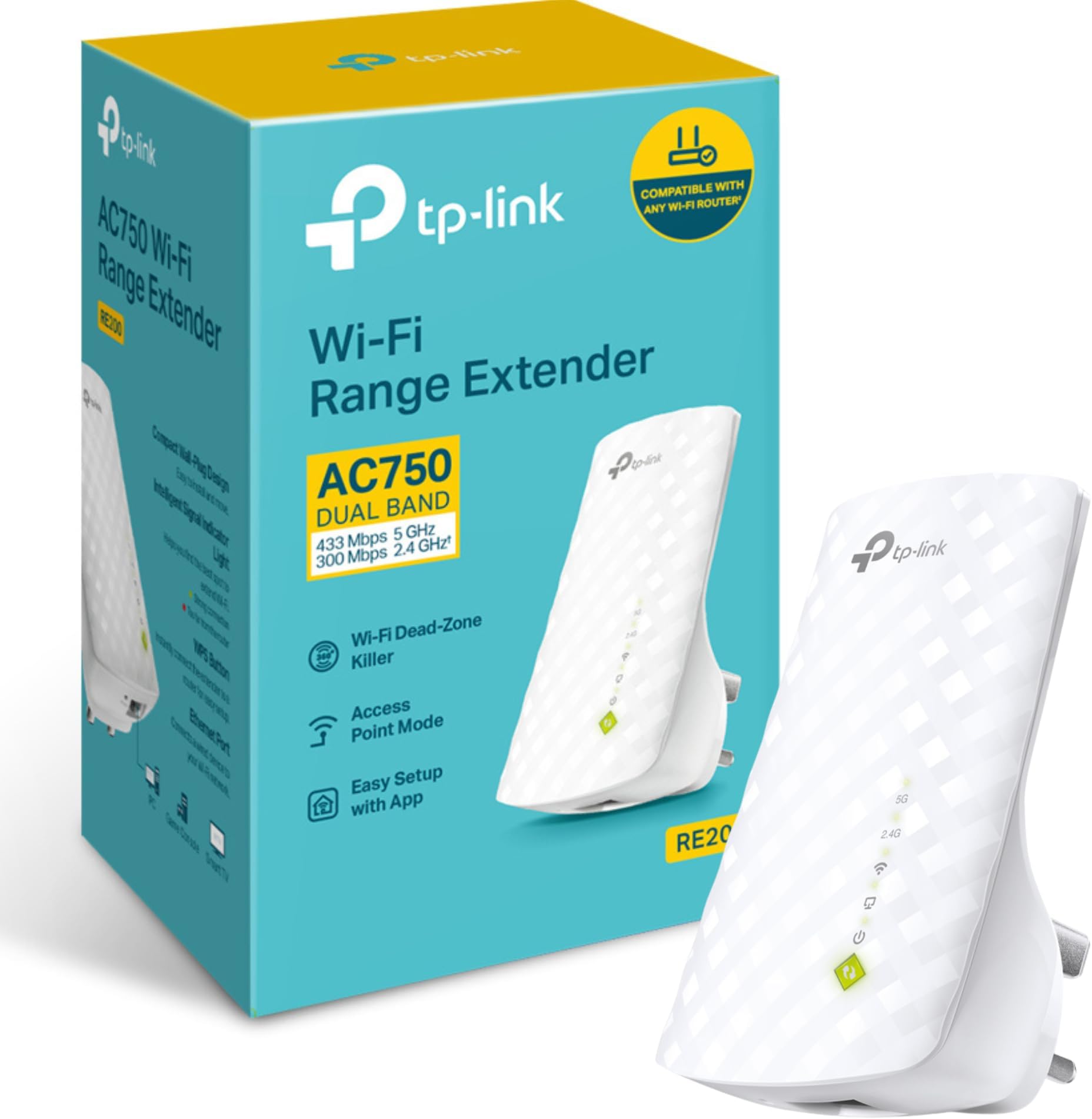 Amazon.com: TP-Link Network RE200 AC750 WiFi Range Extender Dual Band ...