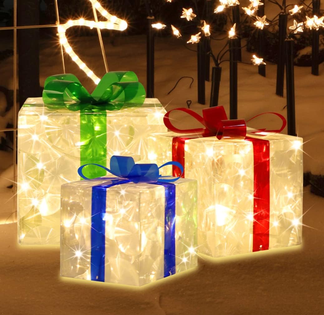 Amazon.com: Lunmon 4 Pcs 6 ft Giant Glitter Christmas Lighted ...