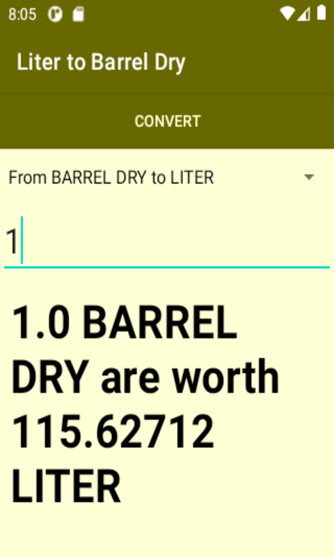 Liter to Barrel Dry Converter:Amazon.in:Appstore for Android