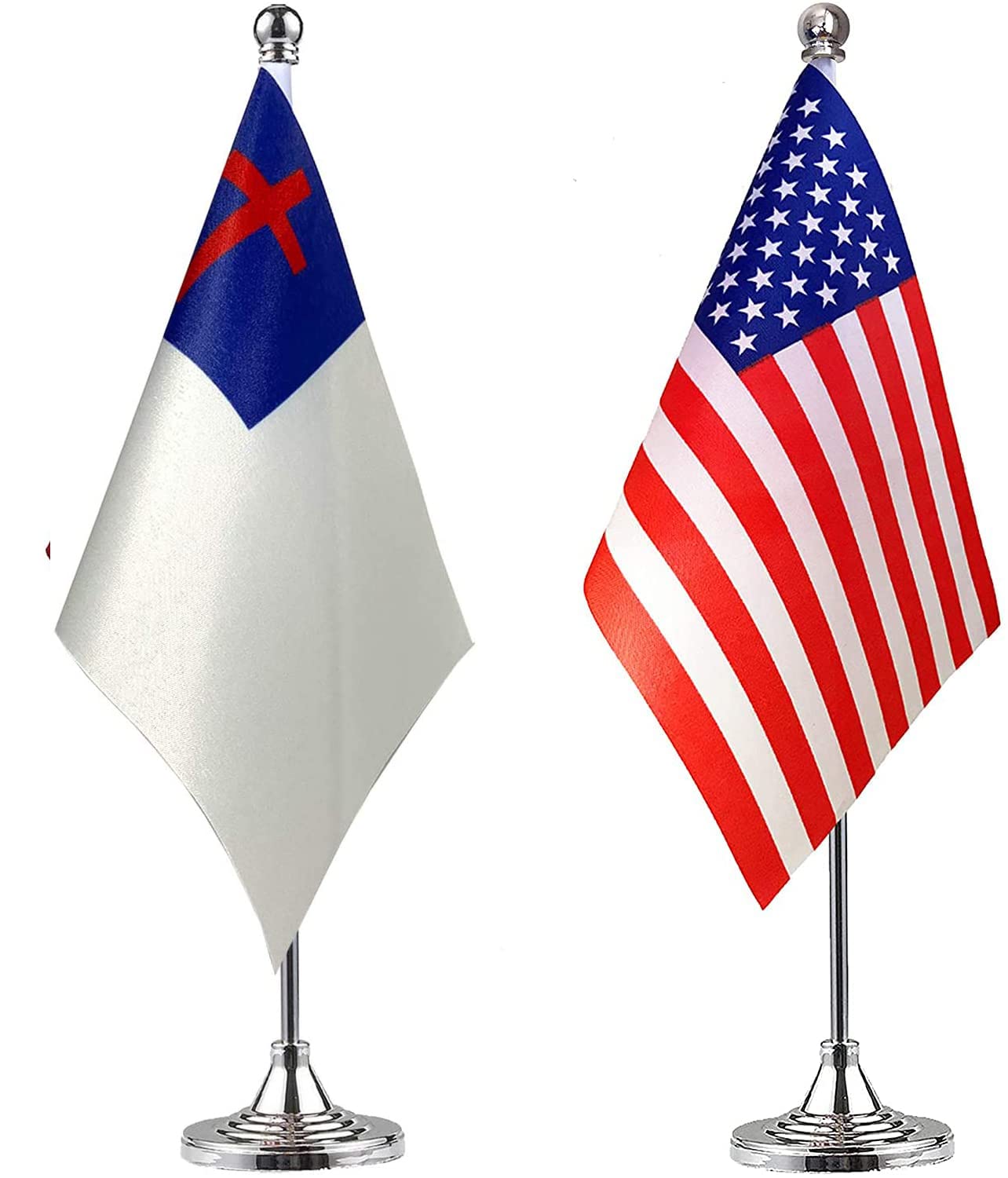Christian Flag And American Flag