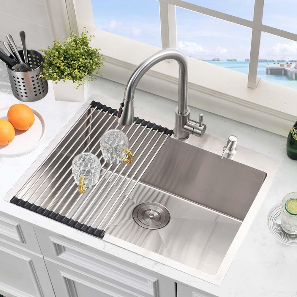 Snapklik.com : 25 Inch Stainless Steel Utility Sink Drop In-Hovheir ...