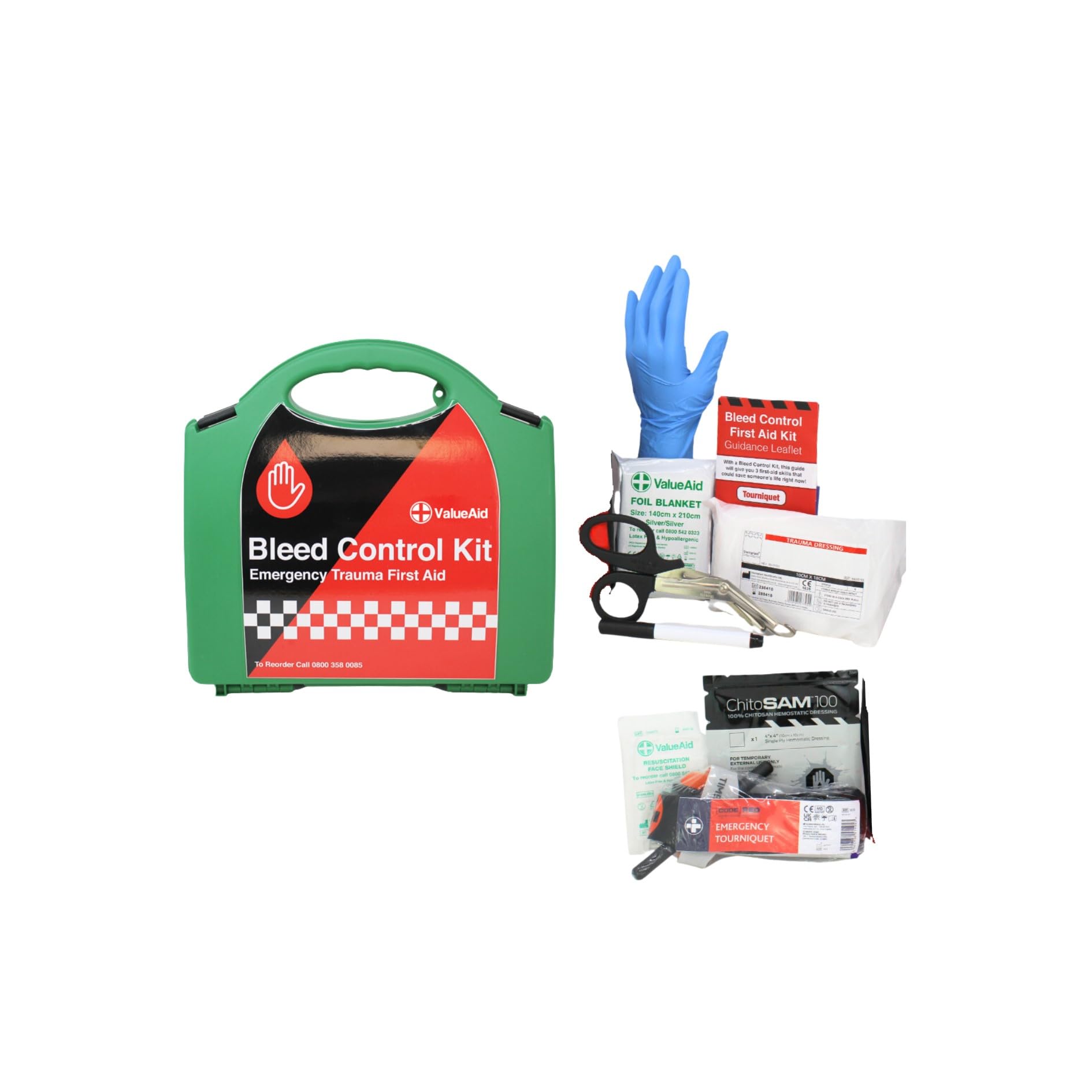 Value Aid Bleed Control Kit - Enhanced with Tourniquet - Hard Case ...