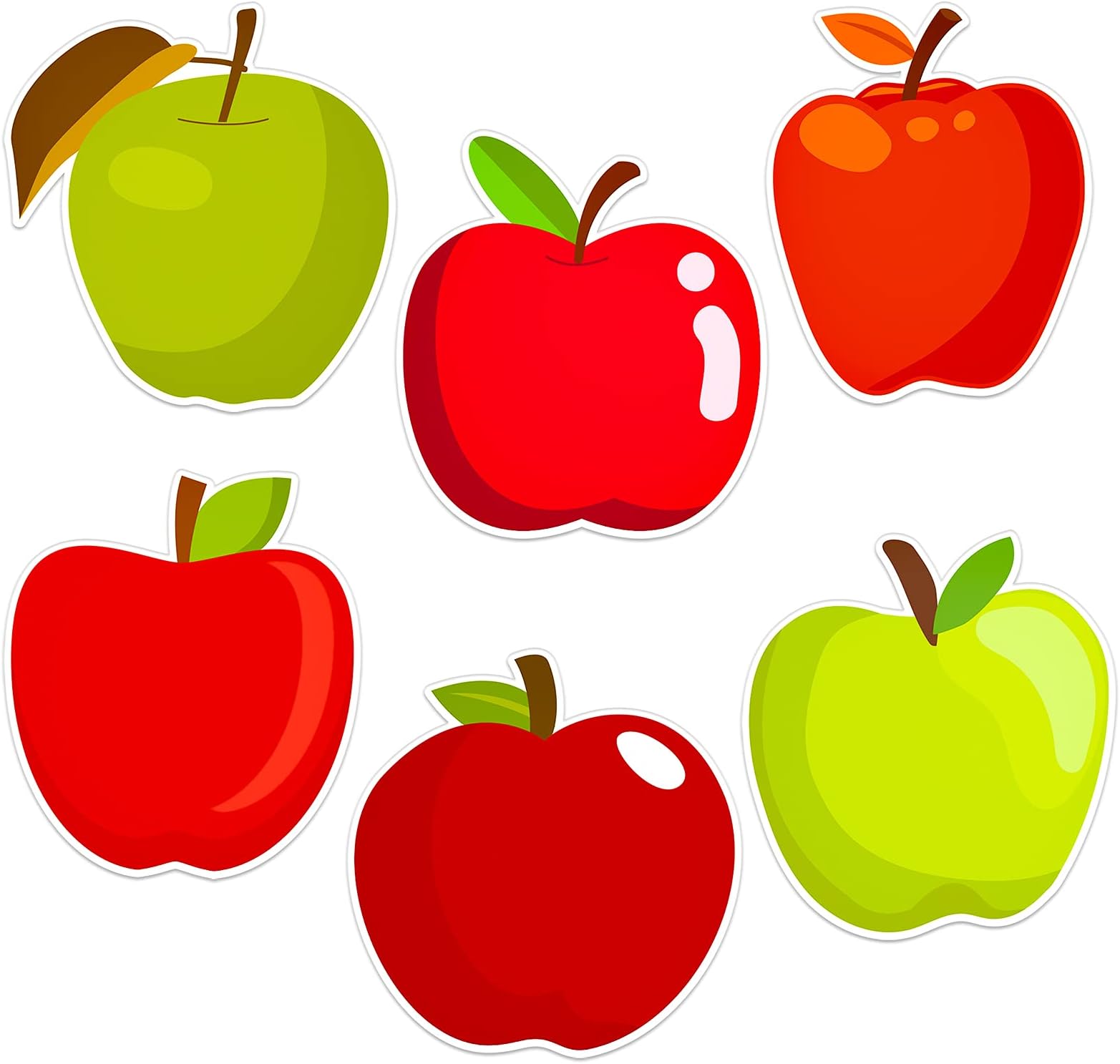 Amazon.com: 144 Pcs Fall Apple Cutouts Paper Apples Assorted Color ...