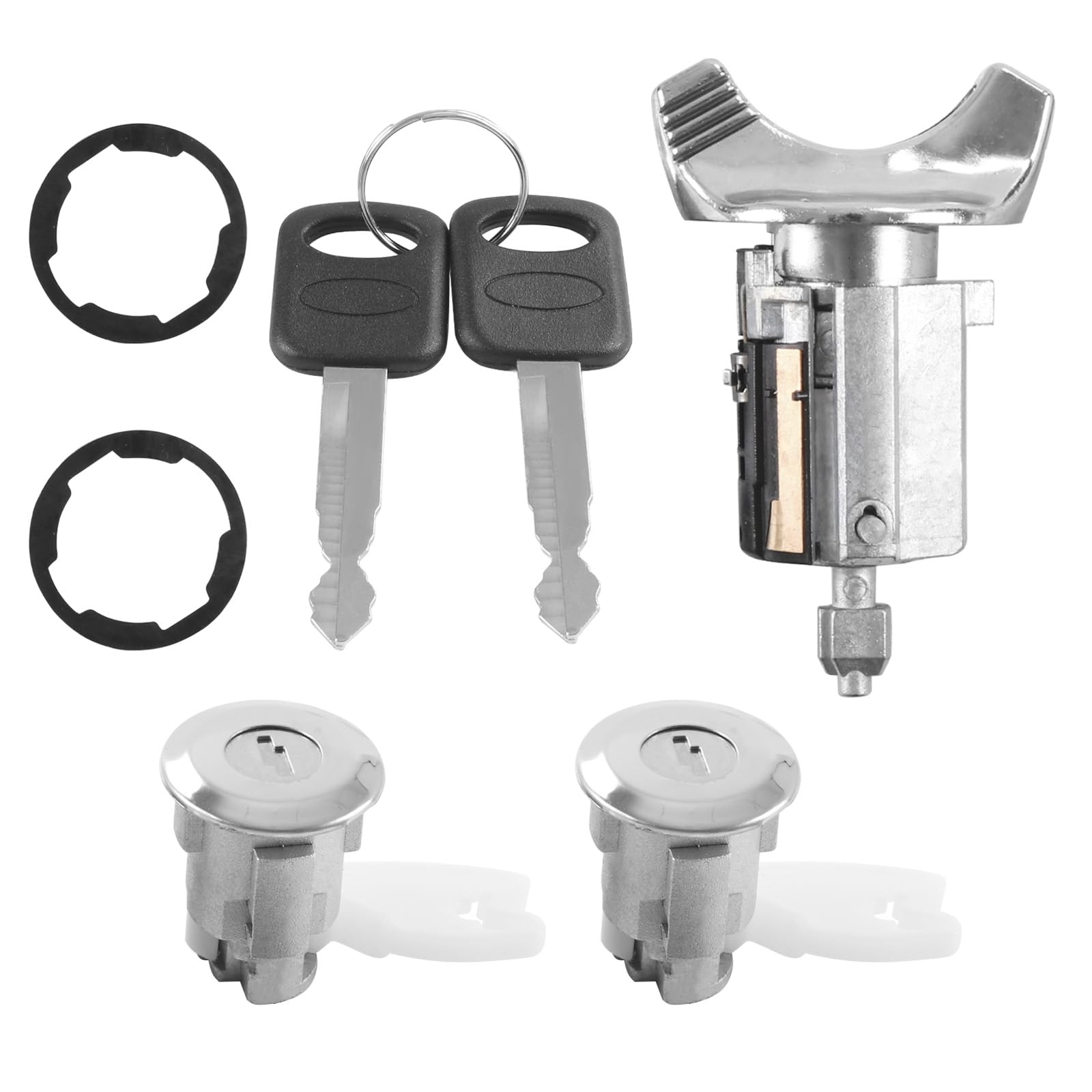 Amazon.com: Ignition Switch Lock 2 Pcs Door Locks Cylinder with Keys ...