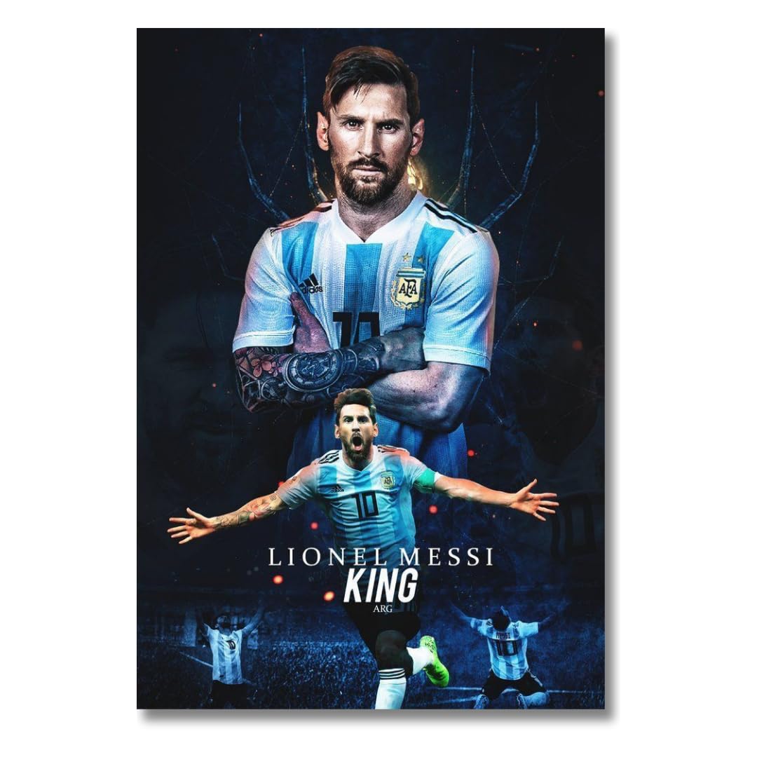 Lionel Messi | Football Posters for Wall | A3 and A4 sizes | 400 GSM ...