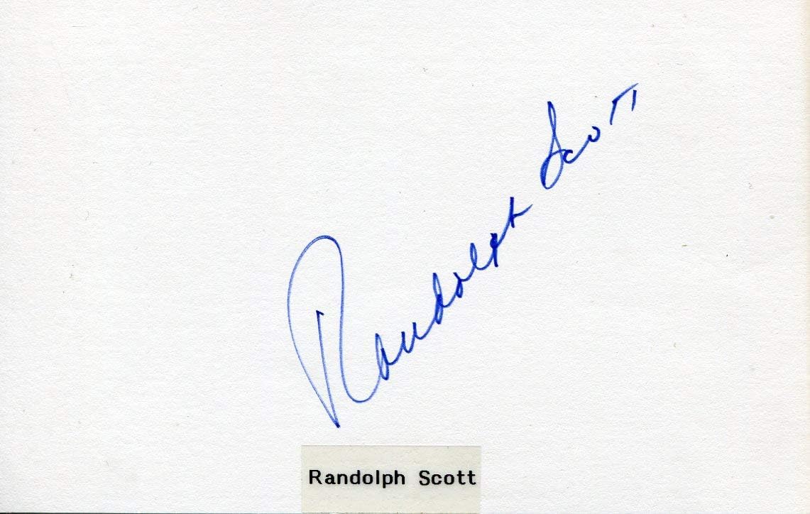 Amazon.com: Randolph Scott (+) ACTOR autograph, signed card : Sports ...