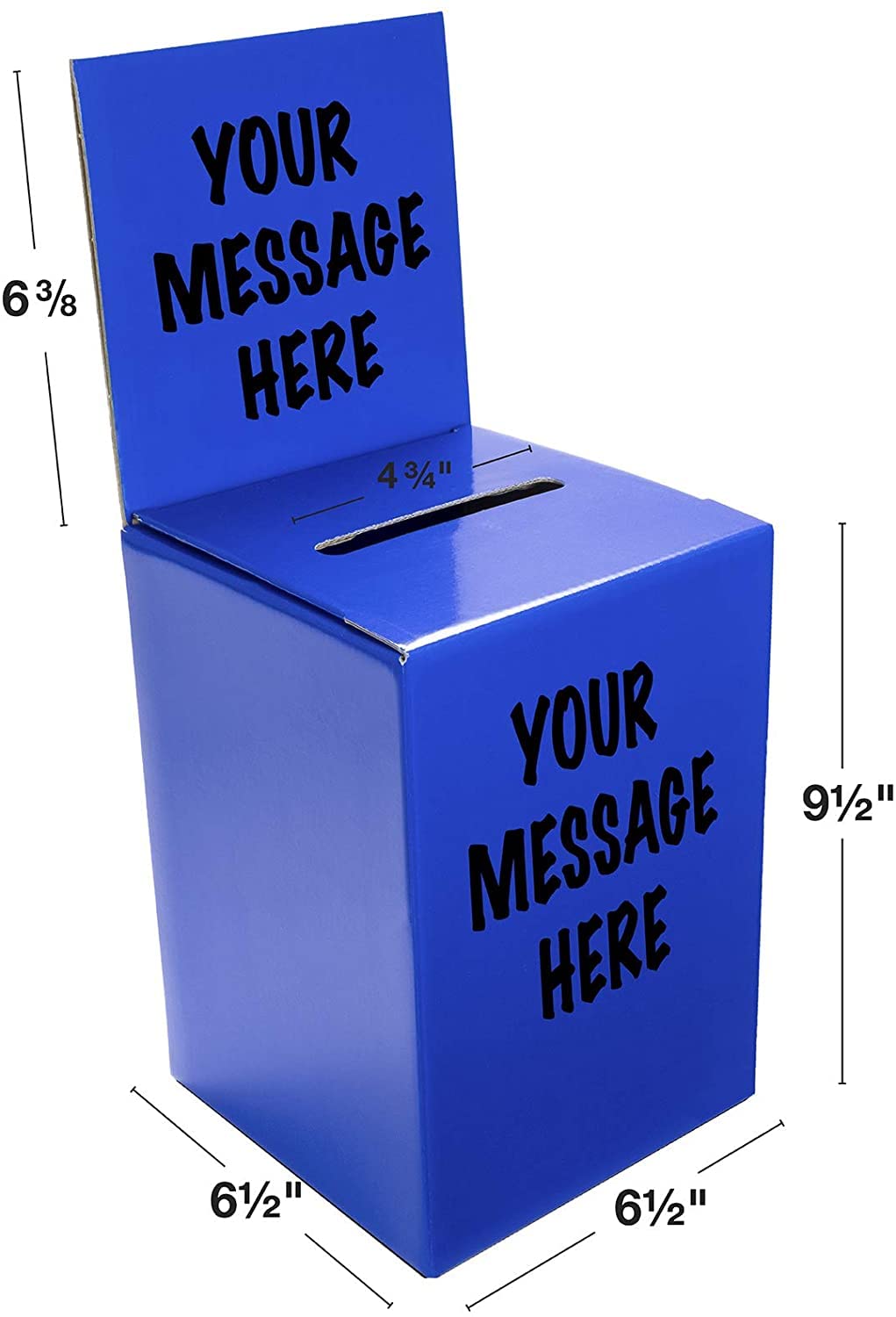 Raffle Ballot Box Large Cardboard – 9.5x6.5x6.5 Inches, With 1000 Entry ...