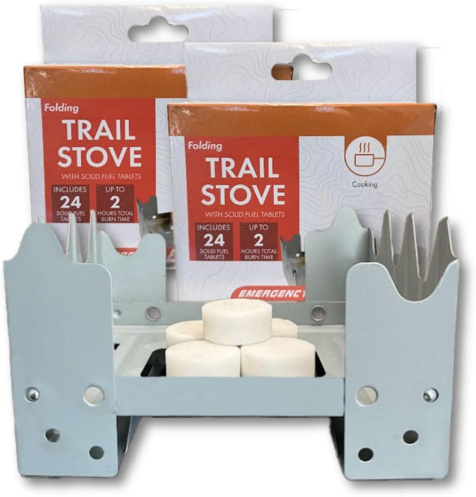 (2 Pack) Portable Folding Stove with 24 Fuel Tablets/Stove ...