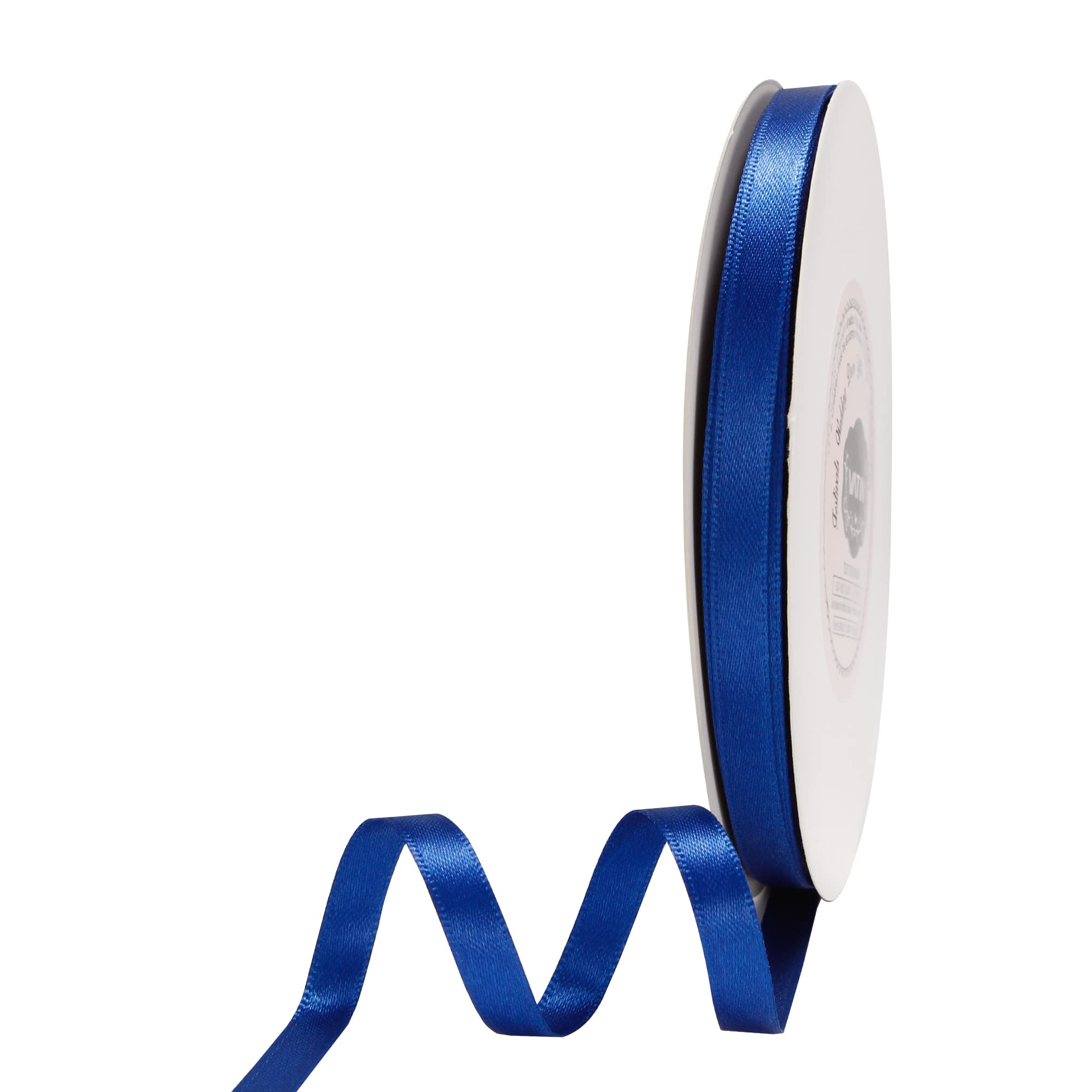 Amazon.com: VATIN Solid Color Double Faced Blue/Royal Blue Satin Ribbon ...