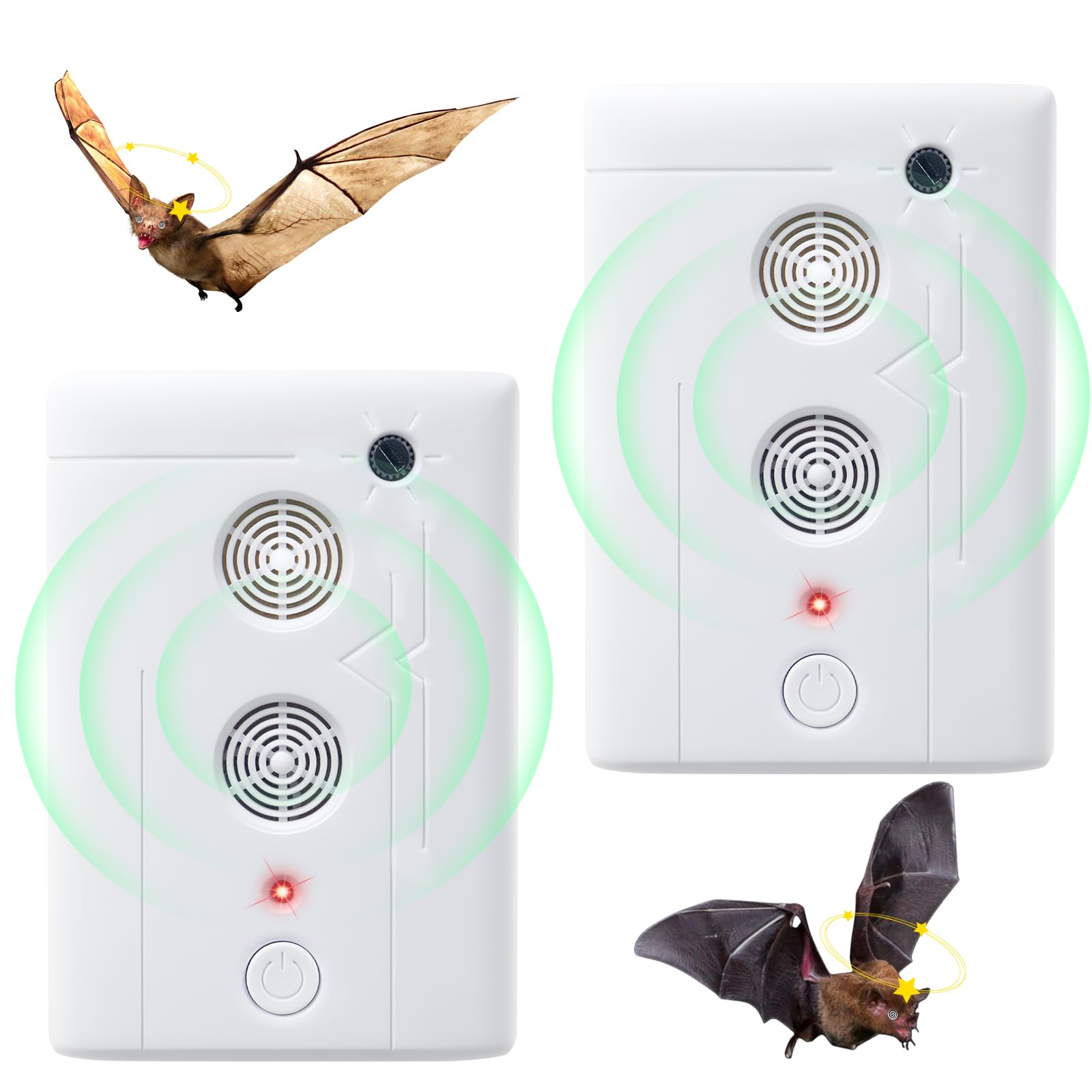 Amazon.com: 2 Pack Ultrasonic Bat Repellent Plugin, Bat Deterrent to ...