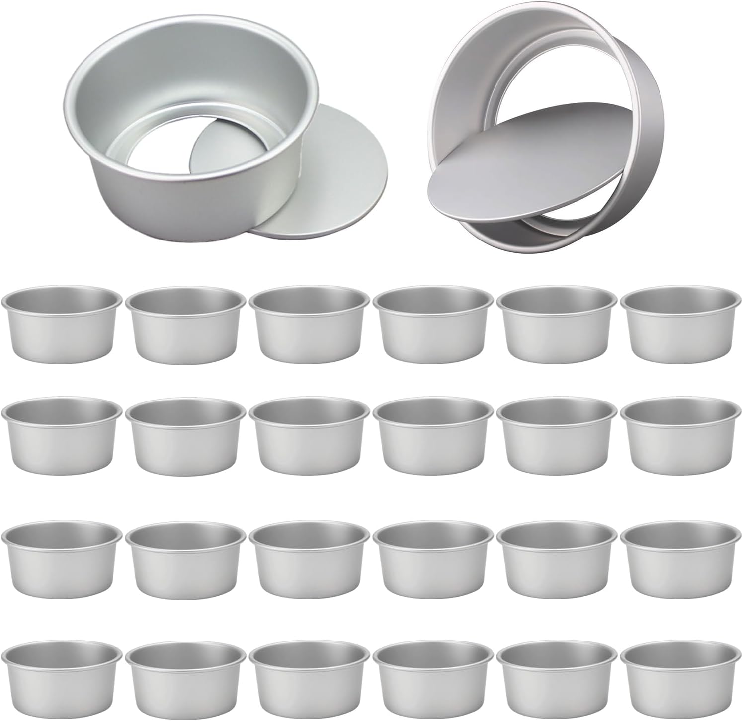 Amazon.com: Yuixoseu 4 Inch Small Round Cake Pan Set of 24, Nonstick ...