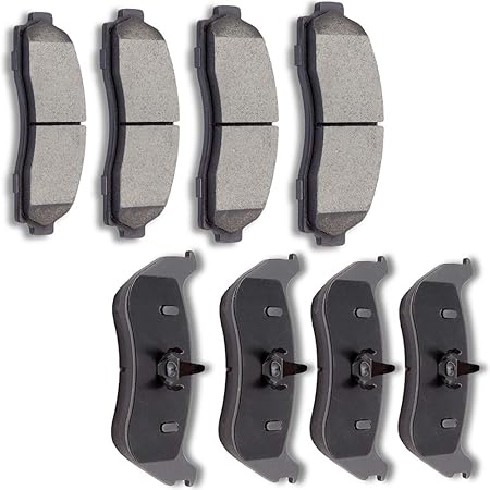 Amazon.com: AUTOMUTO Ceramic Discs Brake Pads Kits, Front Rear 8pcs Disc Brakes Pads Set fit for ...