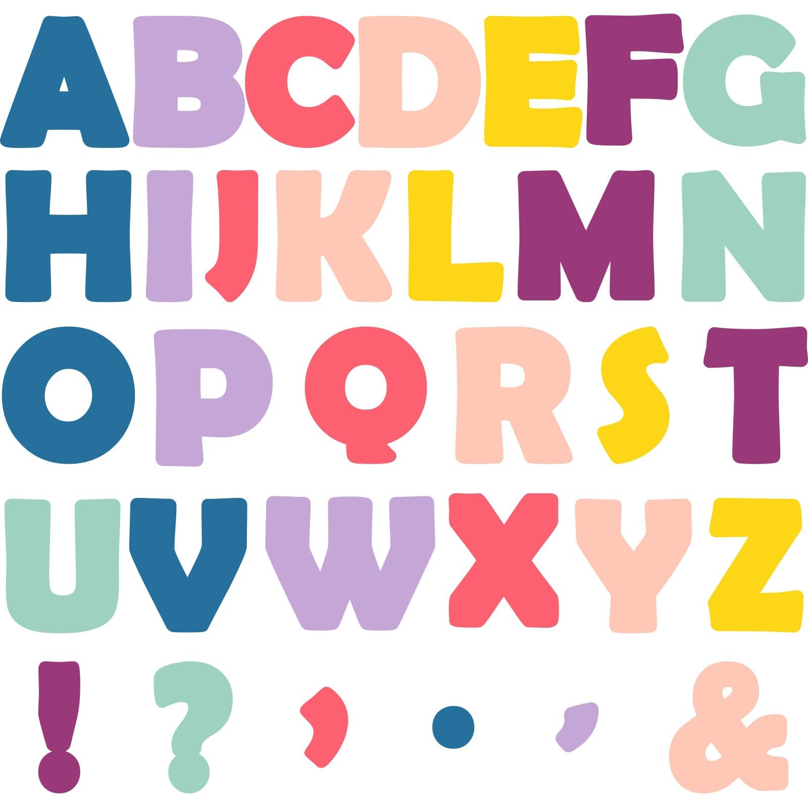 Snapklik.com : 150 PCS Large 7" Bulletin Board Letters Set, Warm Boho ...