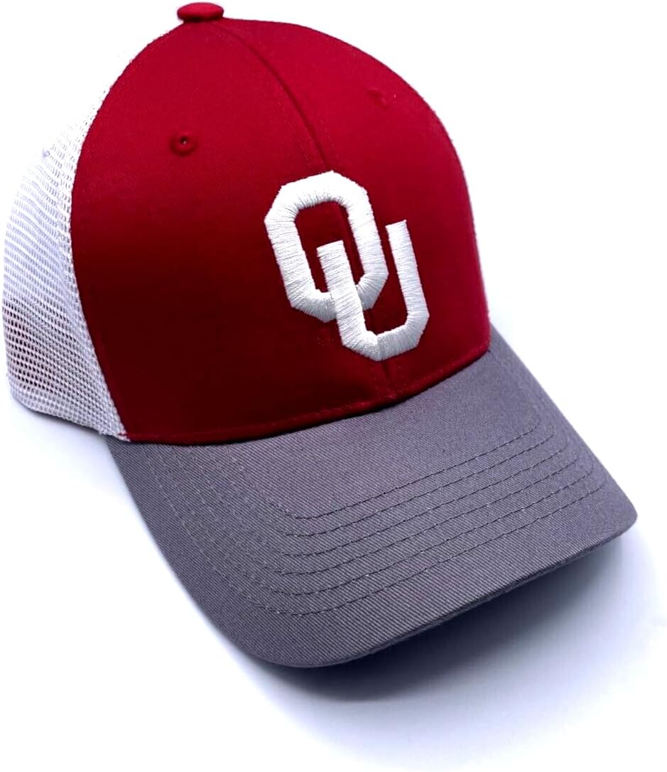 Amazon.com: Oklahoma University Hat Two Tone Adjustable Classic Mesh ...