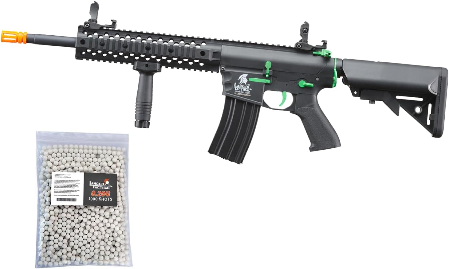 Amazon.com : Lancer Tactical Gen 2 M4 New Evo Airsoft AEG Rifle with 0 ...