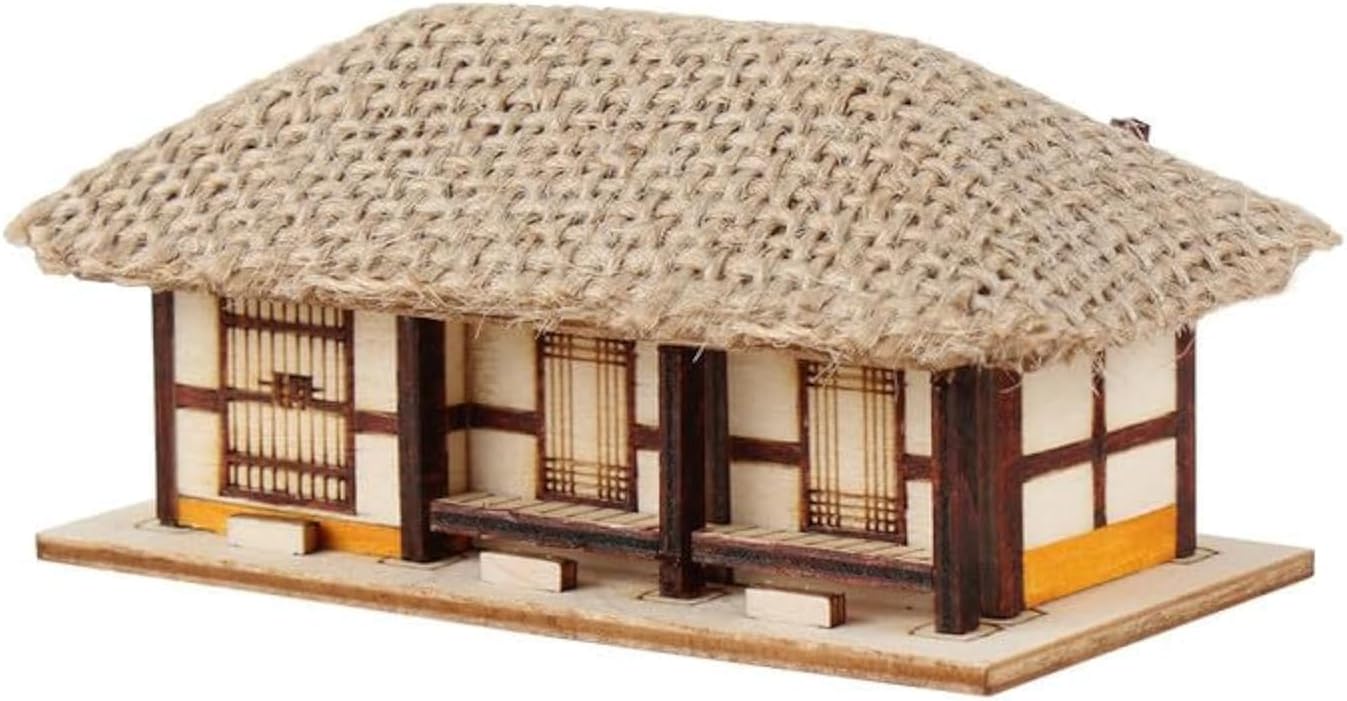 Amazon.com: Young Modeler Hobby Wooden Model Kits Mini 1/150 Thatched ...