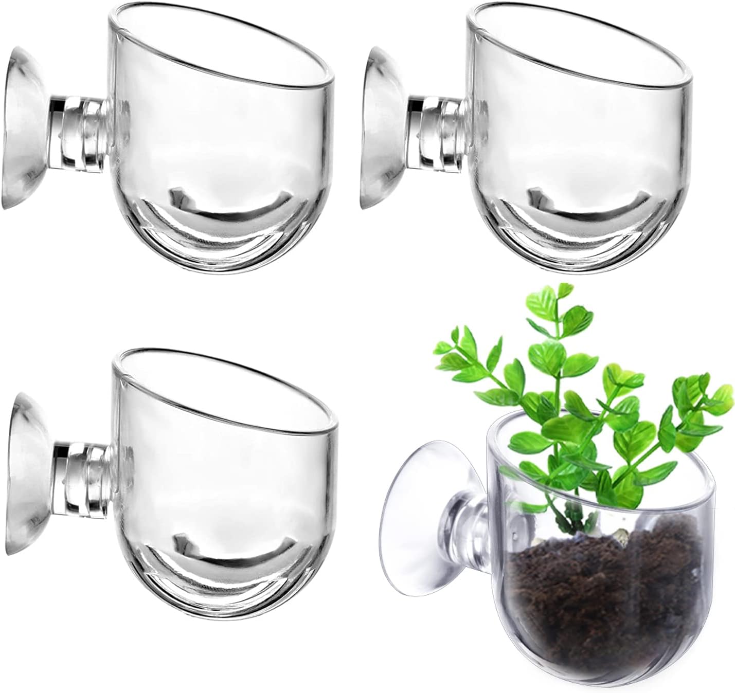 Amazon.com : 4Pcs Mini Aquatic Planting Pot Small Plant Acrylic Cup Pot ...