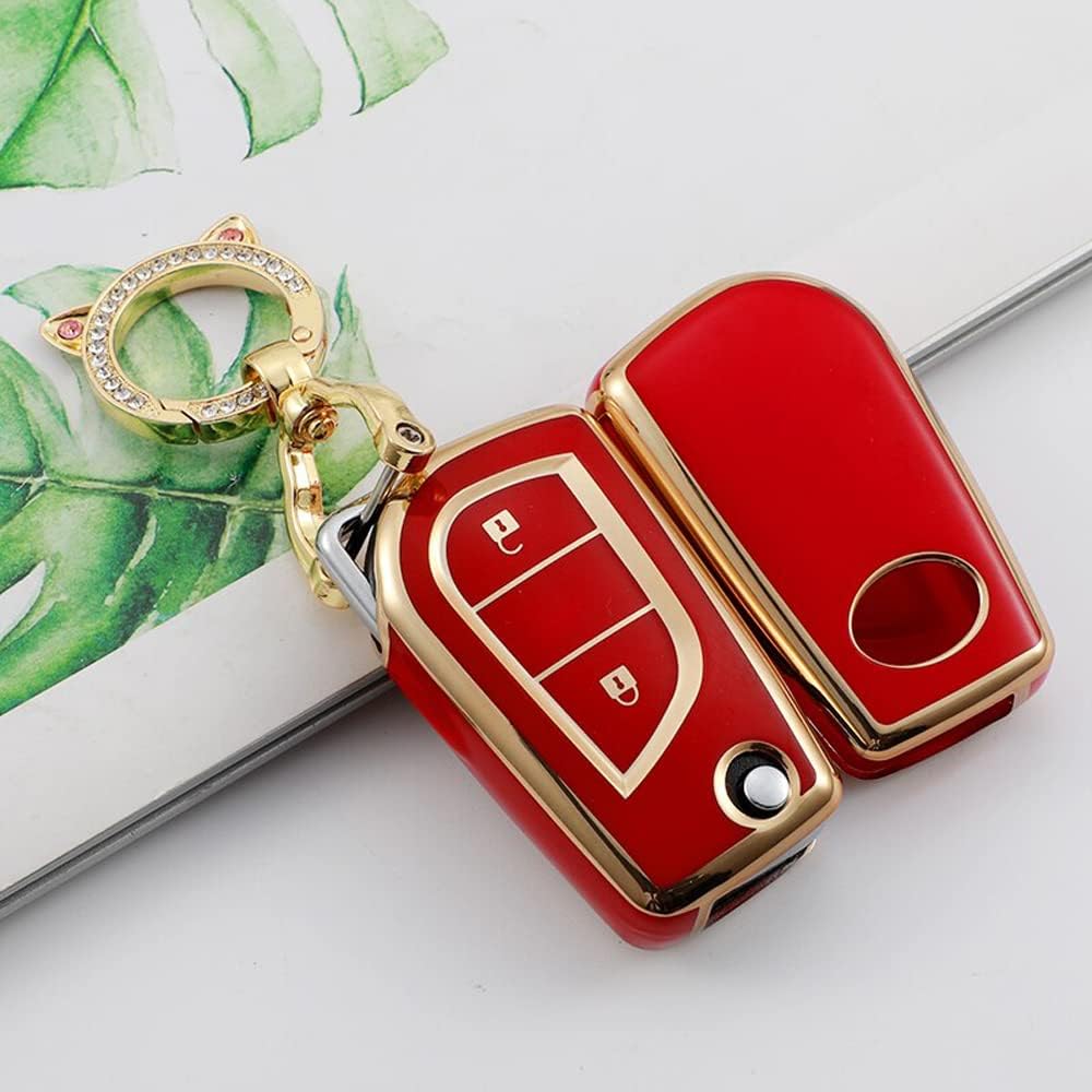 ontto Car key fob cover Fit for Toyota Aygo Yaris Corolla Auris Avensis ...