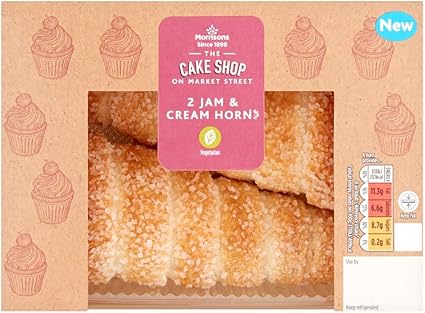 Morrisons Jam & Cream Horn 2 Pack : Amazon.co.uk: Grocery