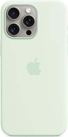Amazon.com: Apple iPhone 15 Pro Max Silicone Case with MagSafe - Soft Mint : Cell Phones ...