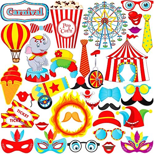 Amazon.com: KatchOn, Huge Carnival Photo Booth Props - Pack of 35 ...