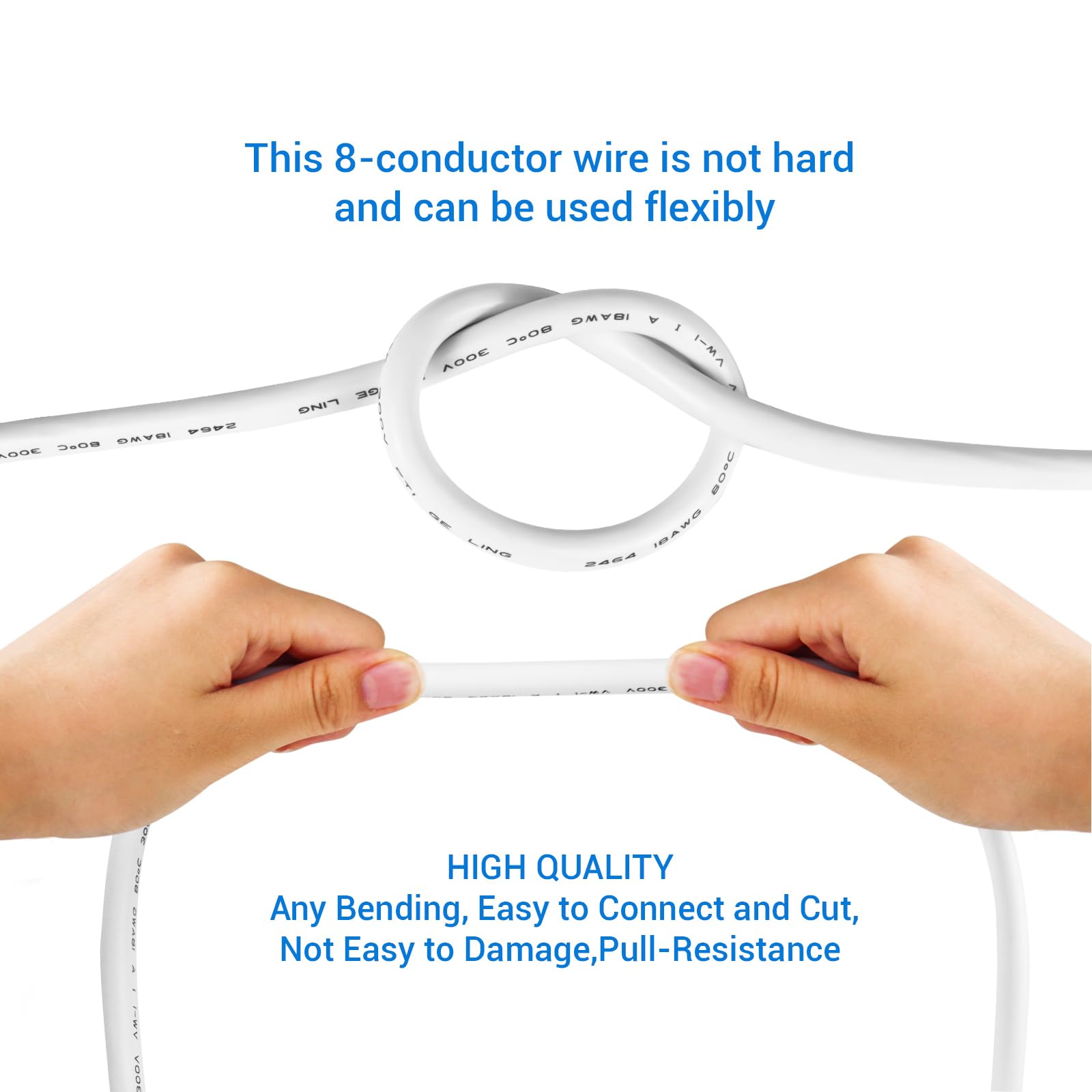 Snapklik.com : 50FT/15M 18 Gauge Wire 8 Conductor Electrical Wire ...