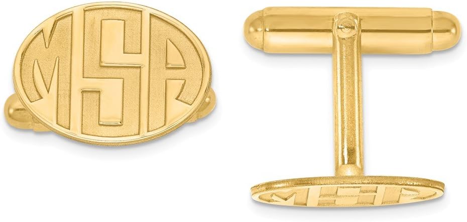 Amazon.com: 925 Sterling Silver Yellow Gold-Plated Recessed Letters ...