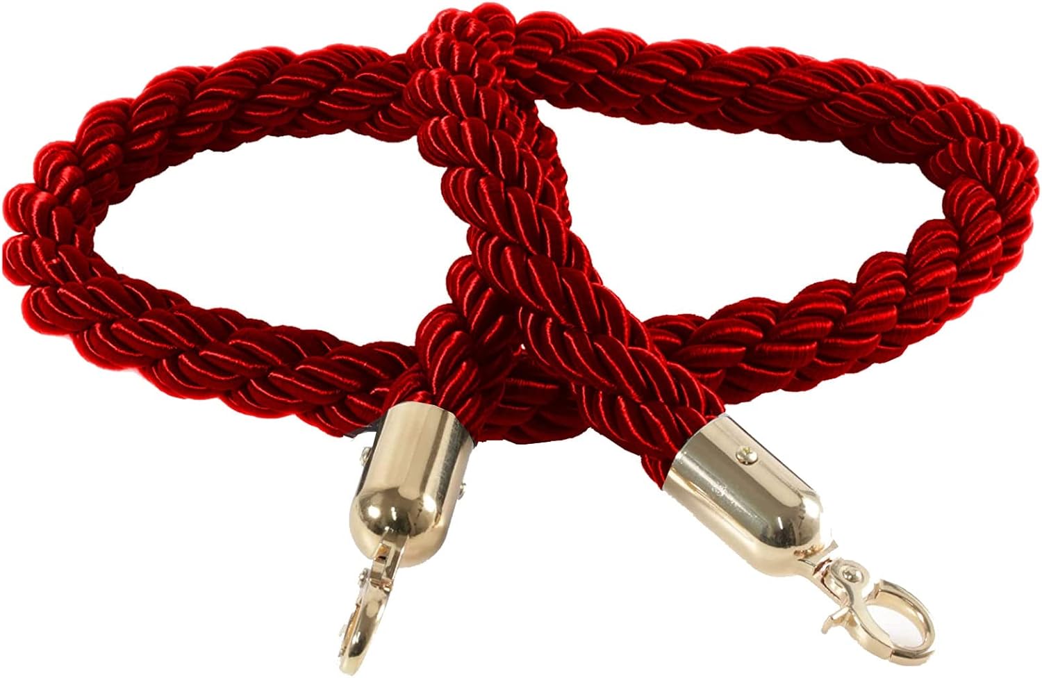 Amazon.com: Red Queue Barrier Ropes with Metal Hooks, Stanchion Rope 3 ...