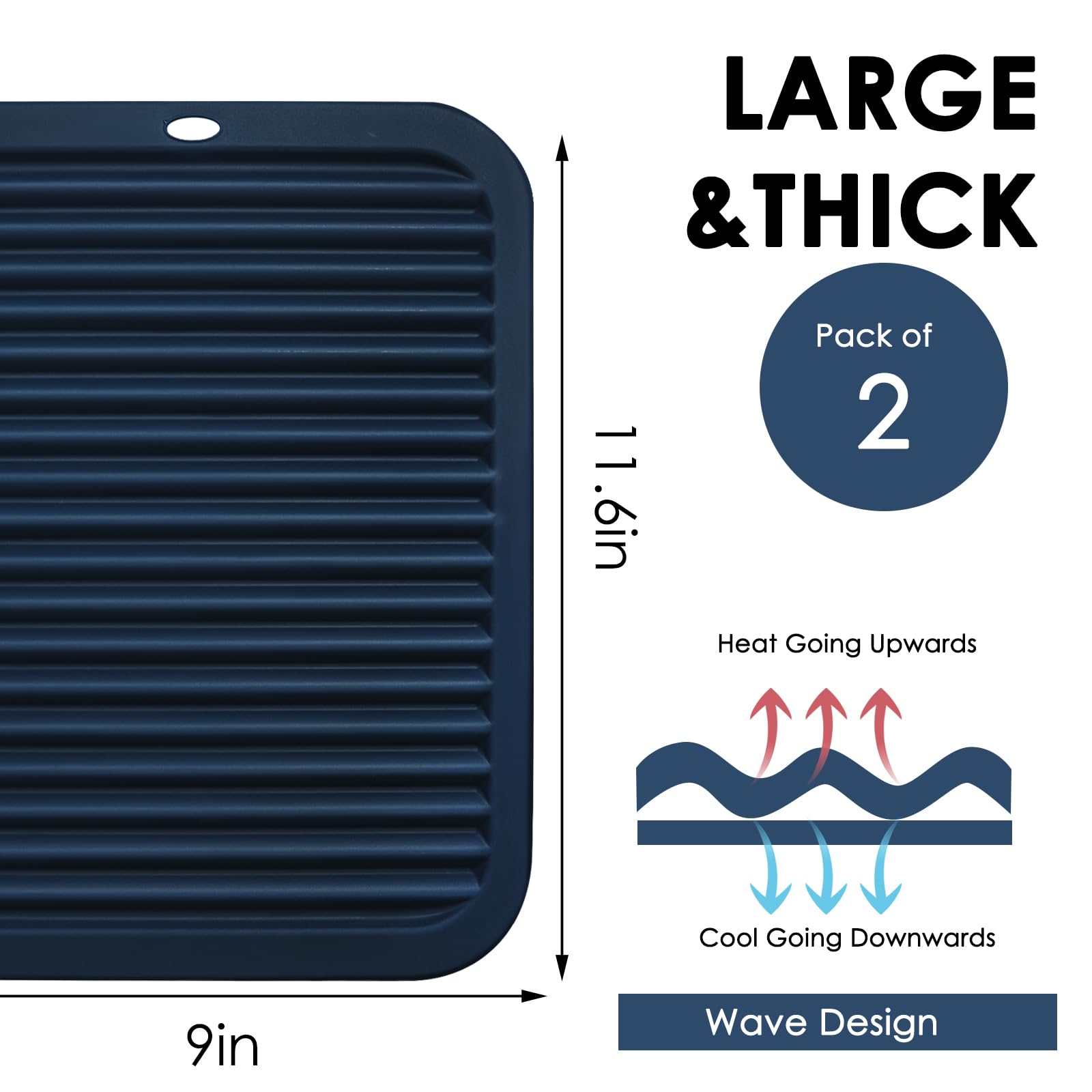 Snapklik.com : Silicone Mats For Kitchen Counter, 9x12 Trivets For Hot ...