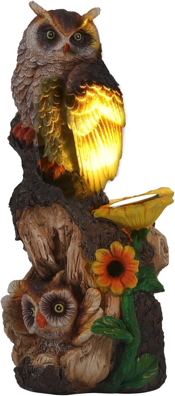 Amazon.com: LGEYHAN Solar Owl Outdoor Statues for Garden, Outside Decor ...