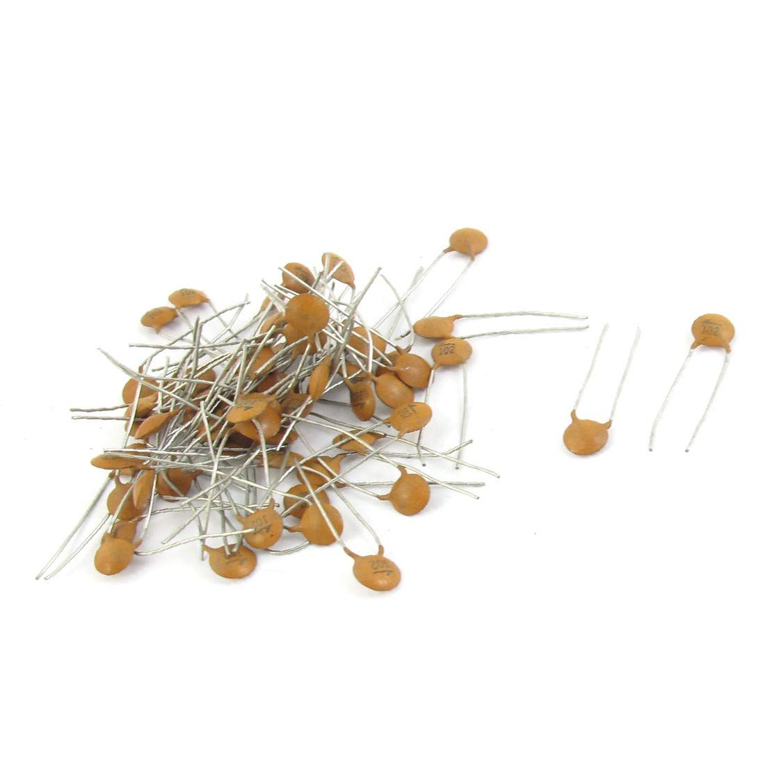 AC 250V 1nf DIP High Voltage Ceramic Disc Capacitor Yellow 60 Pcs(AC ...