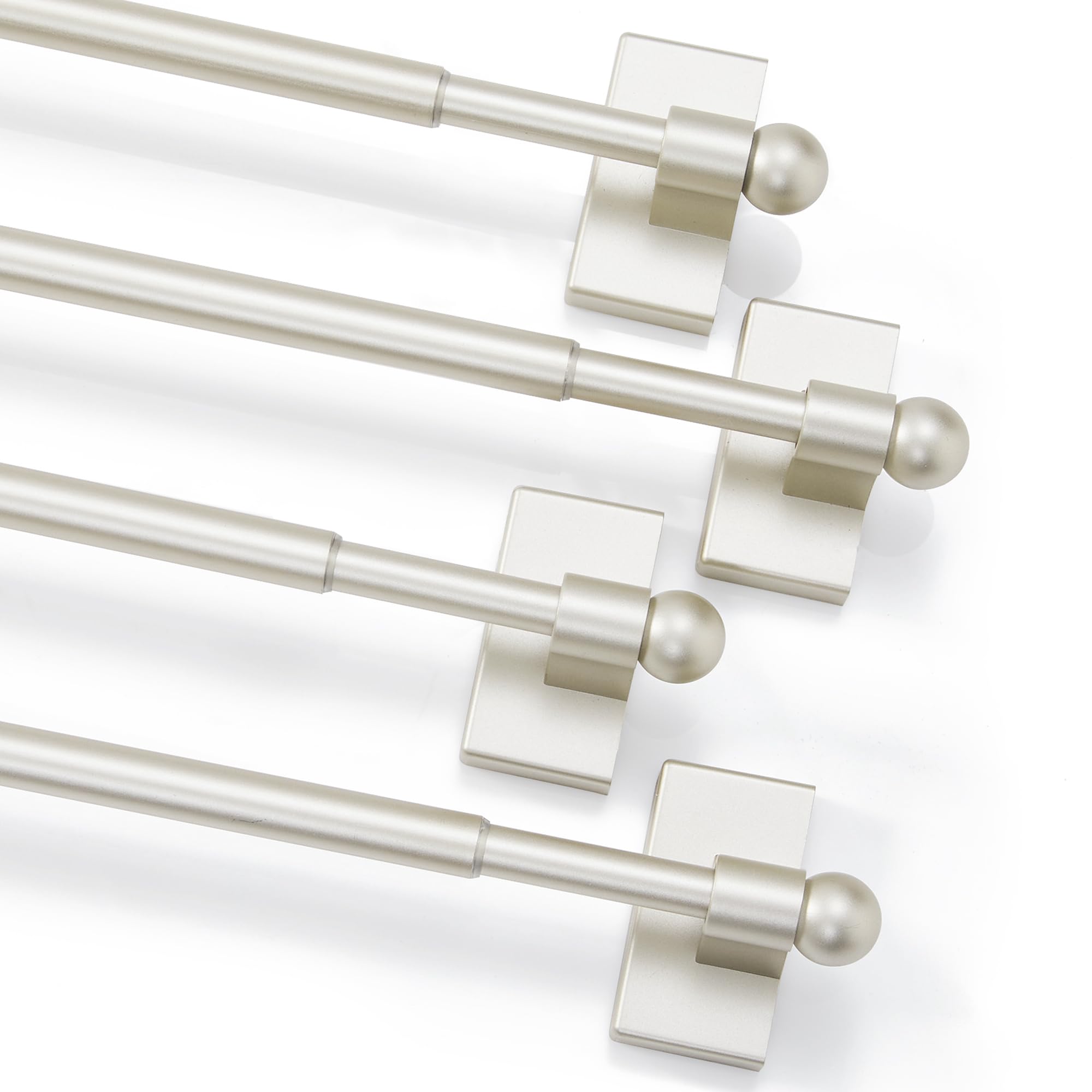 Amazon.com: Deconovo Magnetic Curtain Rods for Doors & Windows, 4 Pack ...