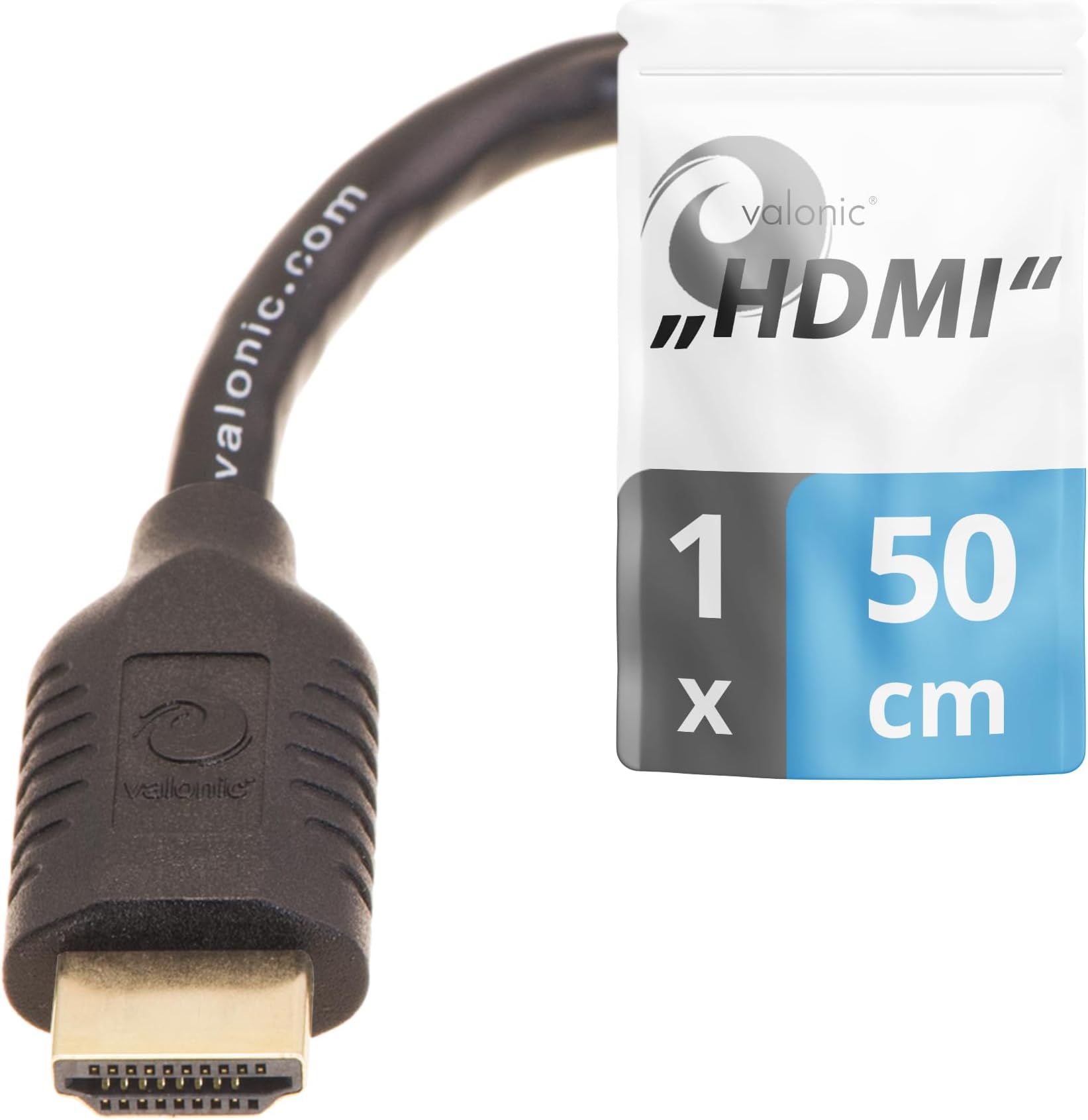 LINDY - Câble HDMI 2.0 Black Line High Speed 0.5 Mètre avec Ethernet ...