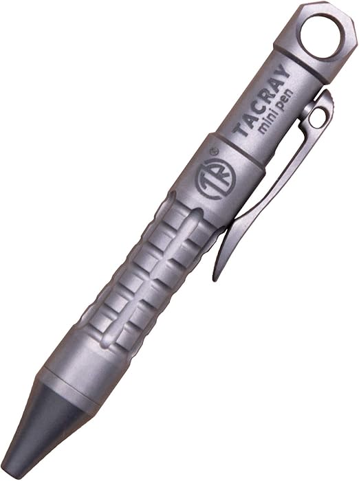 Amazon.com : TACRAY Titanium Bolt Action Mini Pen, Pocket Size EDC Pen ...