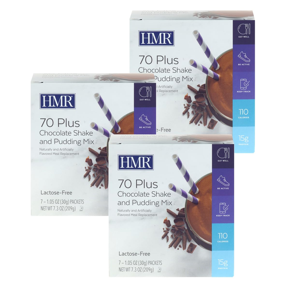 Amazon.com: HMR "NEW" 70 Plus Chocolate Shake & Pudding Mix | Meal ...