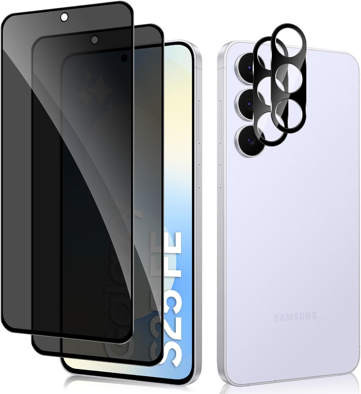 Amazon.com: CeiLarv 2+2 pcs Tempered Glass for Samsung Galaxy S25 FE ...