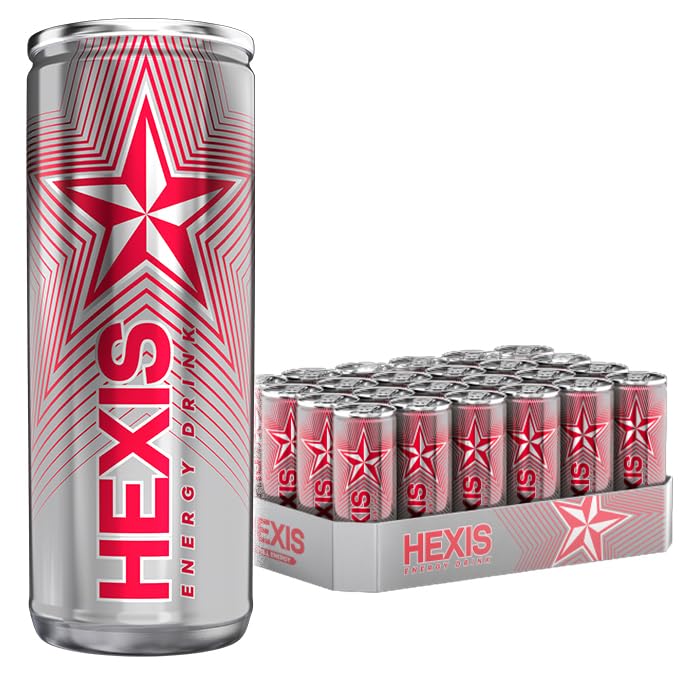 Amazon.com : HEXIS Energy Drink, Strawberry, 8.4 Fl Oz. (24 Pack ...