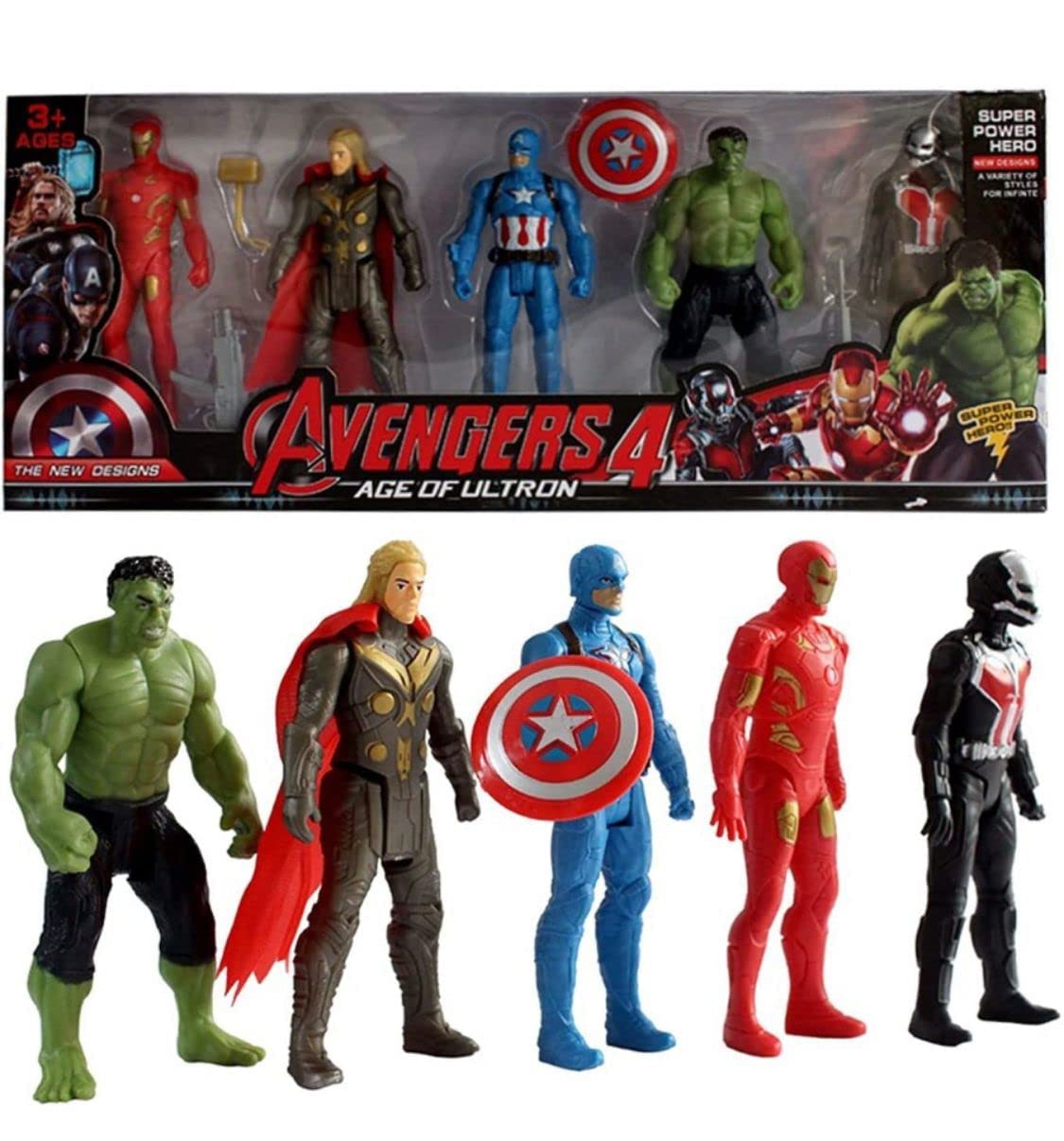 Buy ZARROC Avengers - Super Hero Toys Action Figure Toy Set (Pack of 5 ...