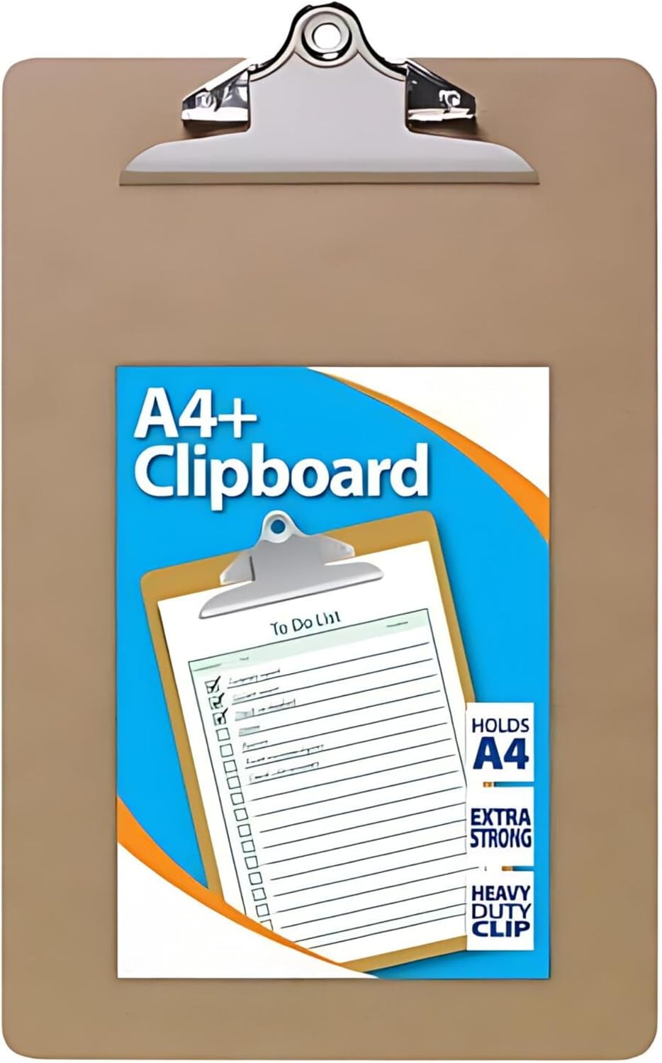 A4+ Clipboard - Heavy Duty Clip Masonite Board Pack of 1, 6,12 - Office ...