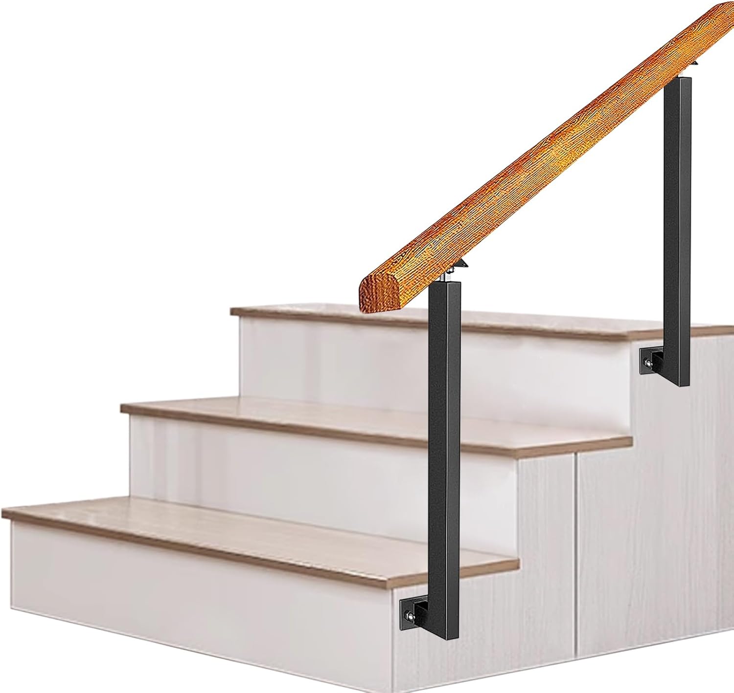 Solid Wood Stair Handrails for Outdoor Steps, Front Porch Handrails 1 ...