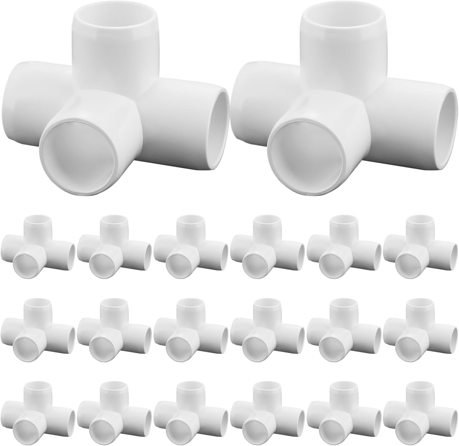 Amazon.com: CIRCOPACK 1/2" PVC 4-way Ell Tee Fitting Connectors for ...