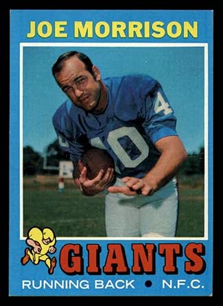 Amazon.com: Football NFL 1971 Topps #191 Joe Morrison EX/NM NY Giants ...