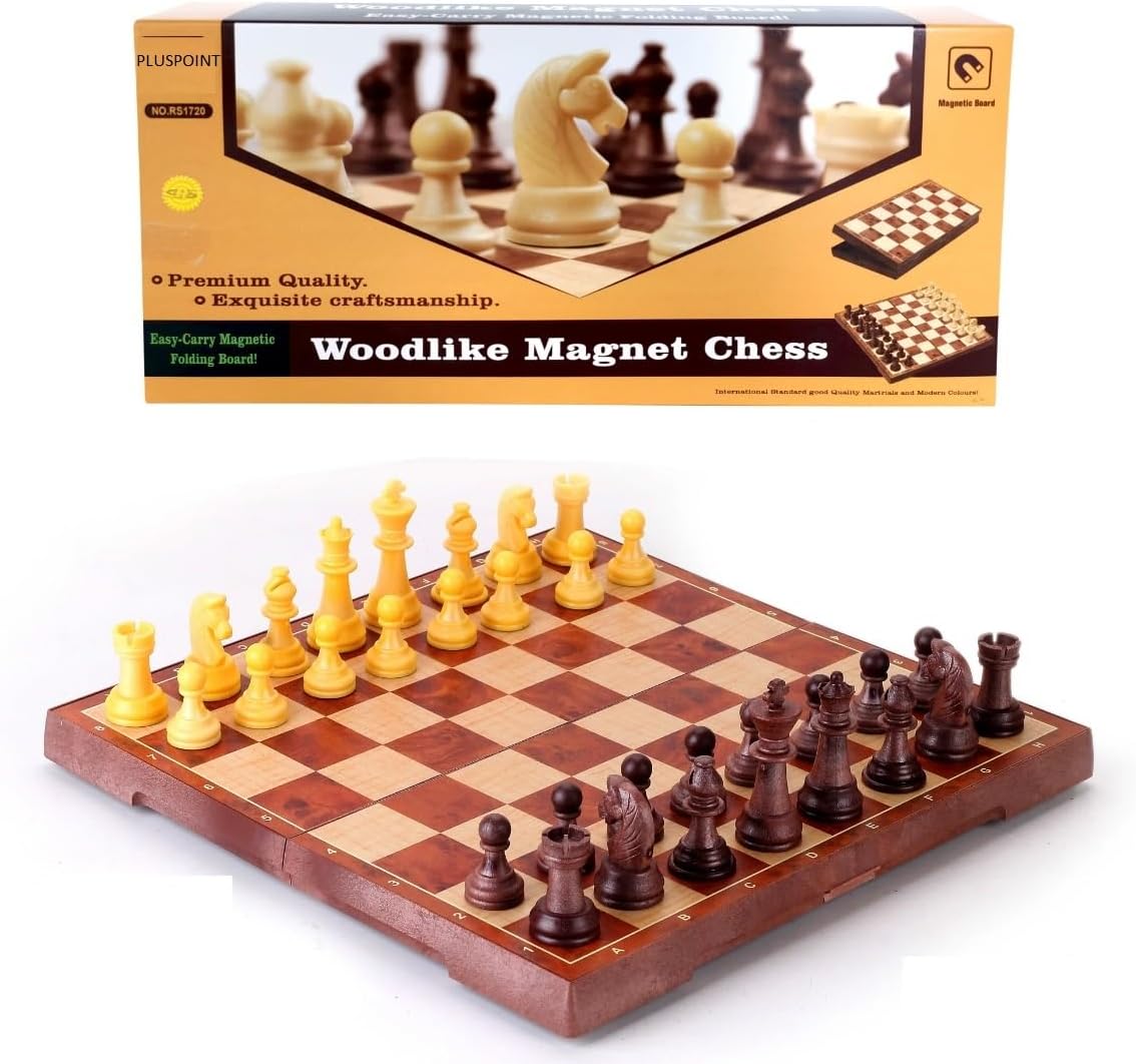 Buy Toyshine Woodlike Magnetic Chess Set with Folding Chess Board and ...